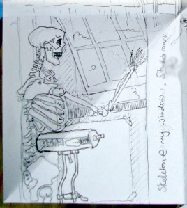 A Skeleton in my Studio – scribblah