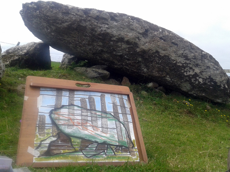 A Linocut Course: Hunting the Wild Megalith – scribblah